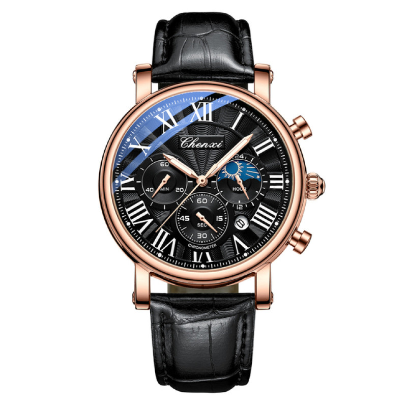 chenxi chronograph watch for men with waterproof | PURPLE-BD