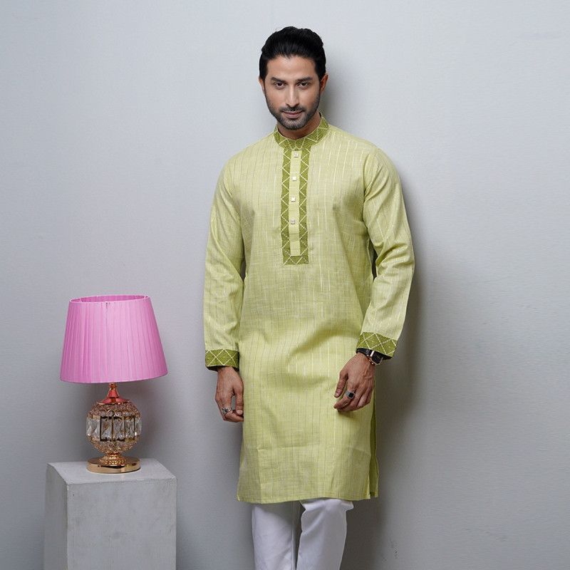 stylish premium quality panjabi set for men | PURPLE-BD