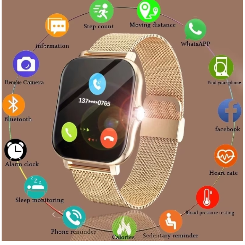 GT20 golden thin dial pad calling smart watch with extra belt | PURPLE-BD